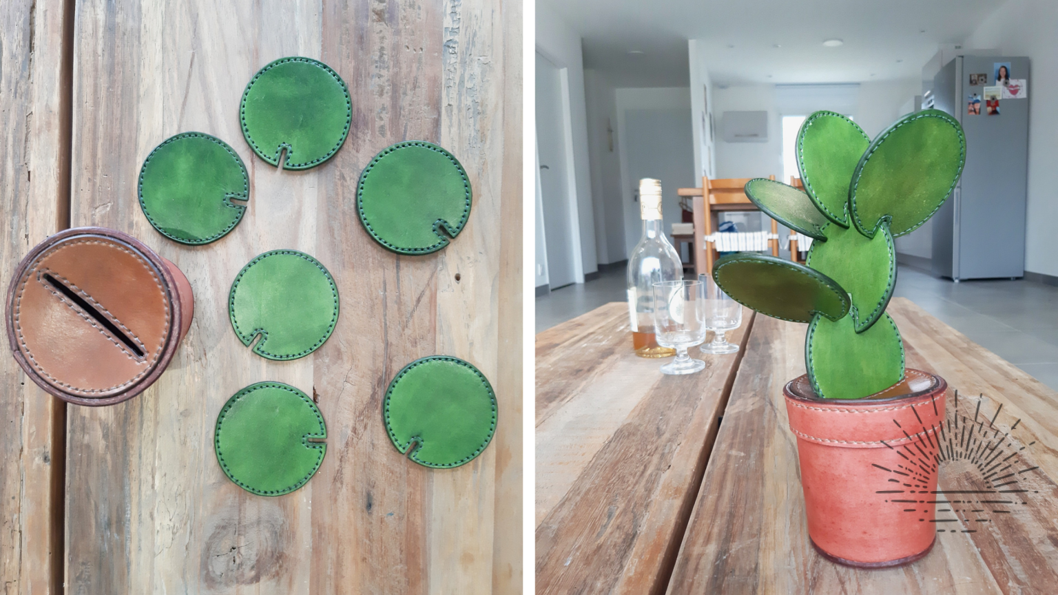 Cactus coasters set | Nomade Crafts&Dreams - Tutorial
