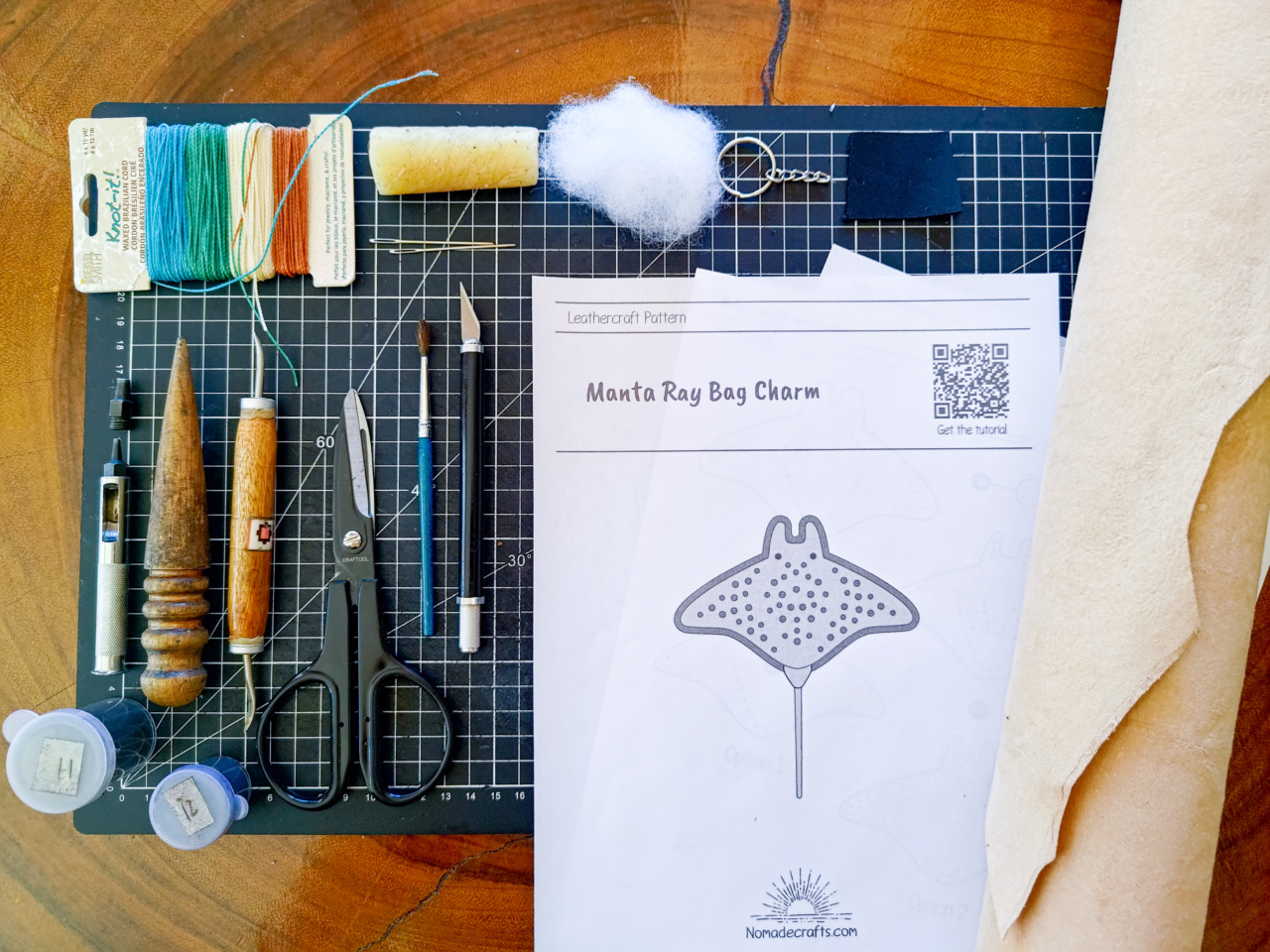 Manta Ray bag charm | NomadeCrafts - Tutorial