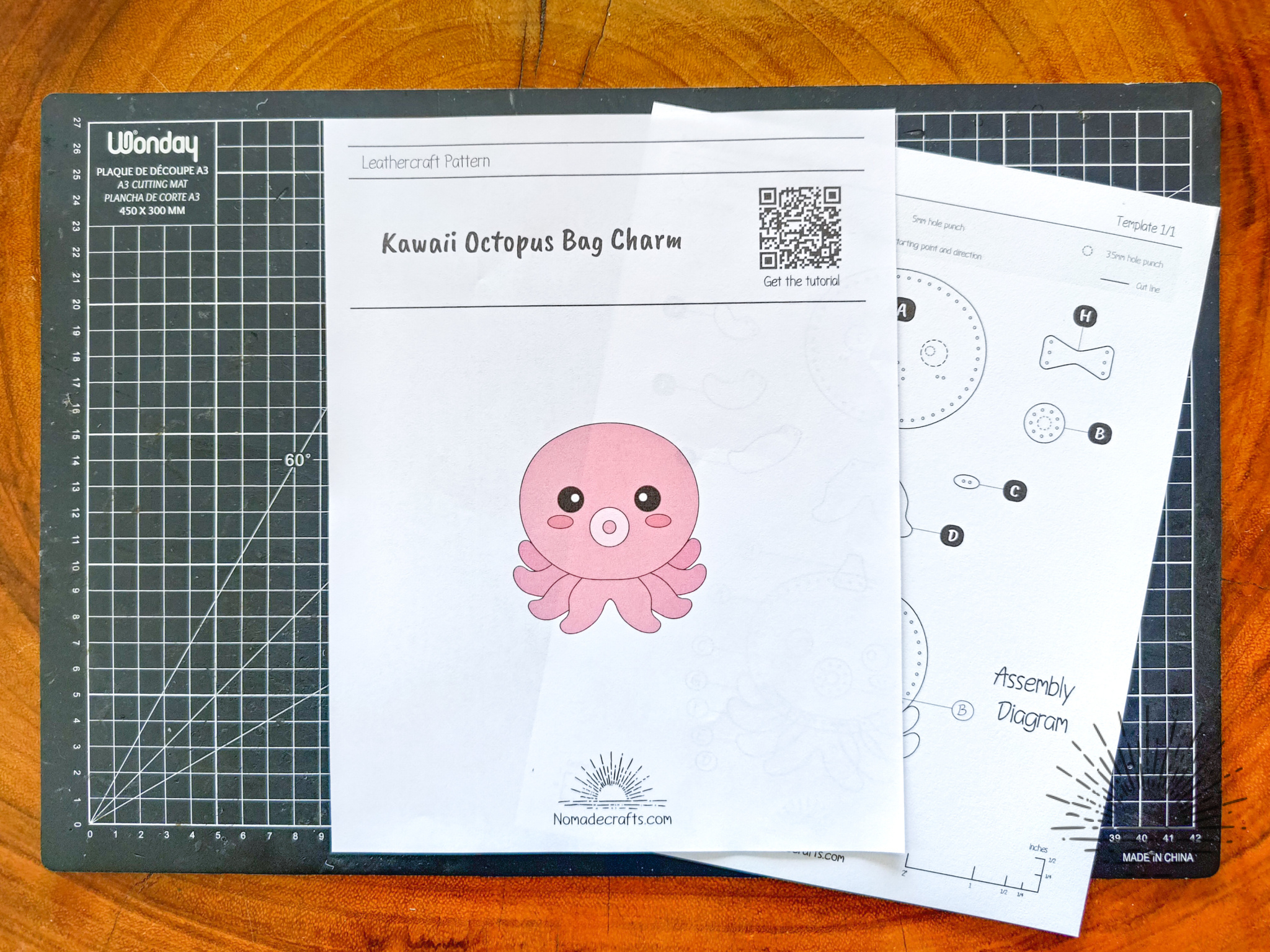 Kawaii Octopus Bag Charm | NomadeCrafts - Tutorial