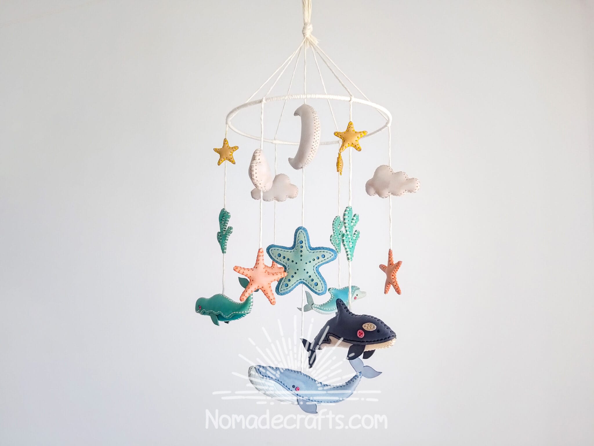 Marine life baby mobile | NomadeCrafts - Tutorial