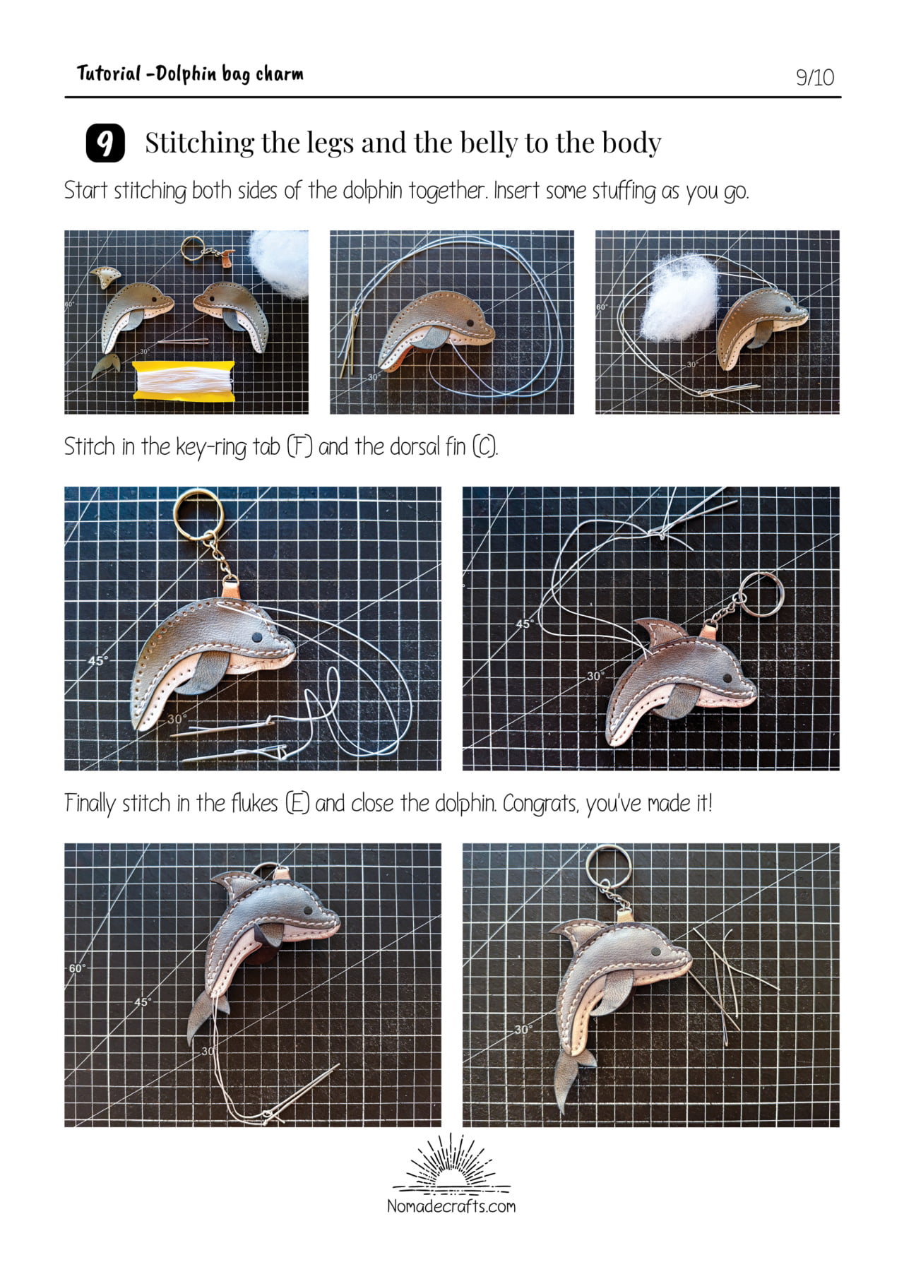 Dolphin Bag Charm Pattern - Nomade Crafts&Dreams