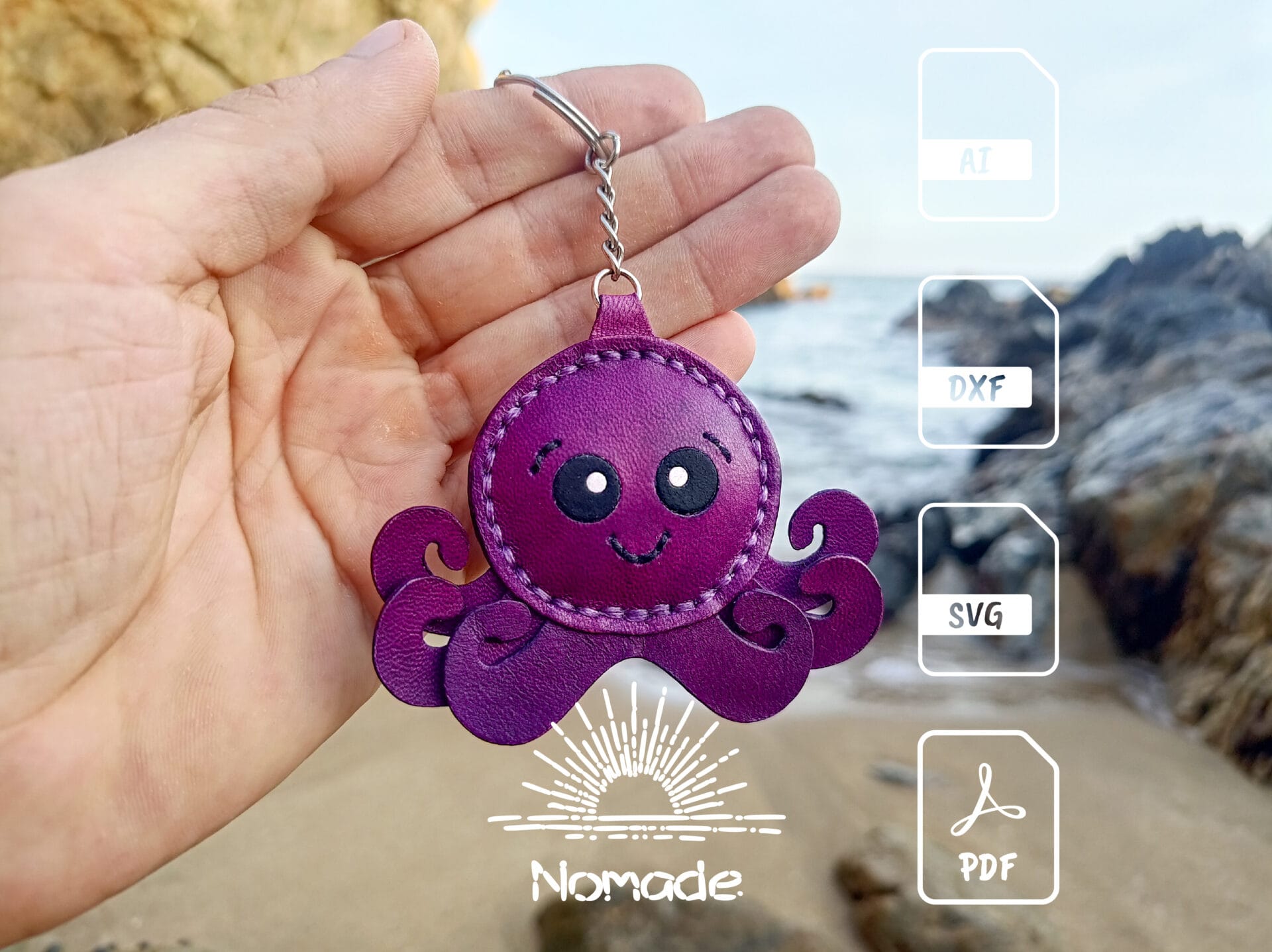 Octopus Bag Charm Pattern - NomadeCrafts