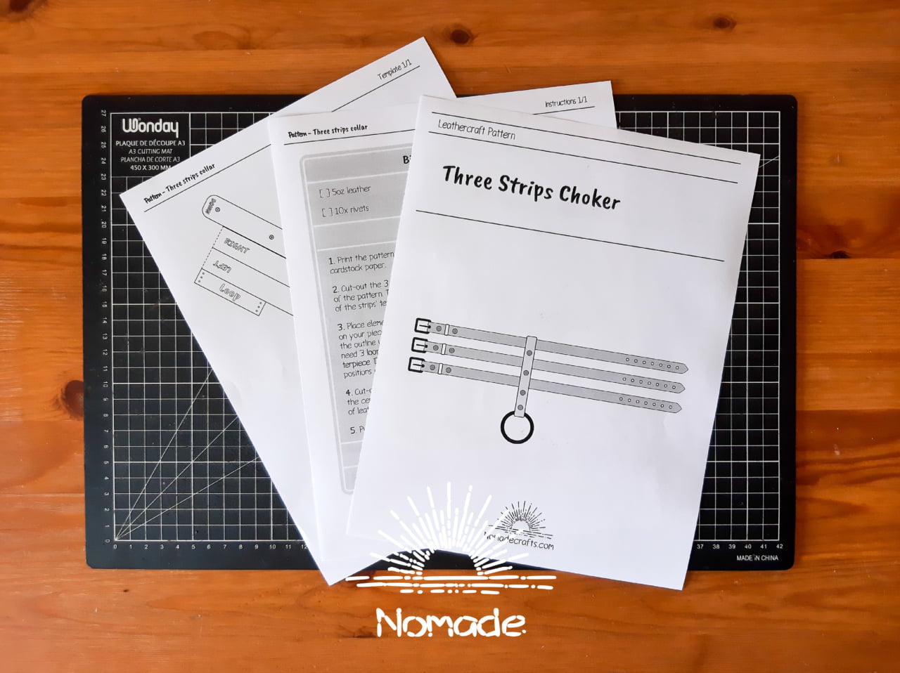 Three Strips Choker Pattern - NomadeCrafts