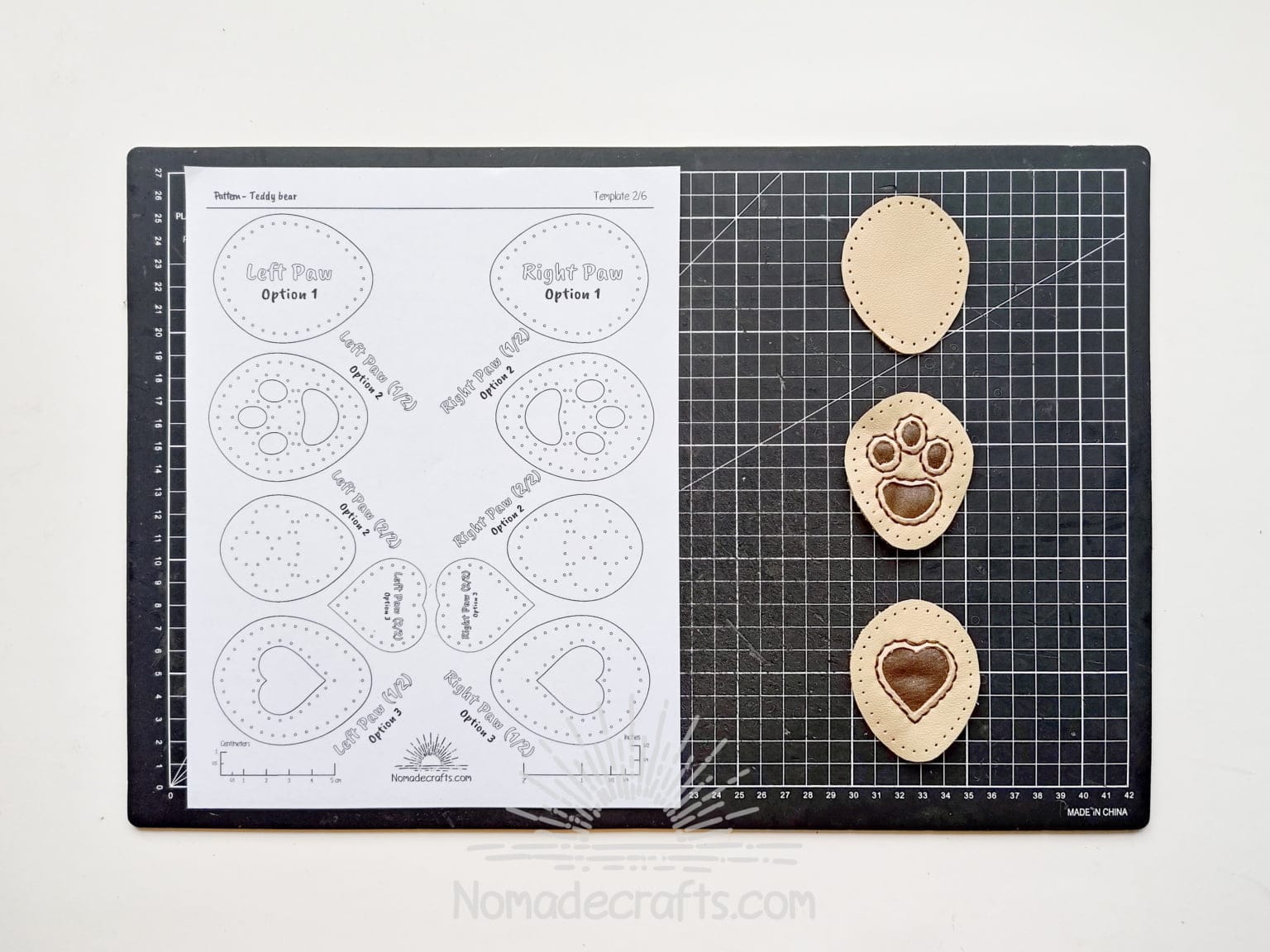 Leather Teddy Bear | NomadeCrafts - Tutorial