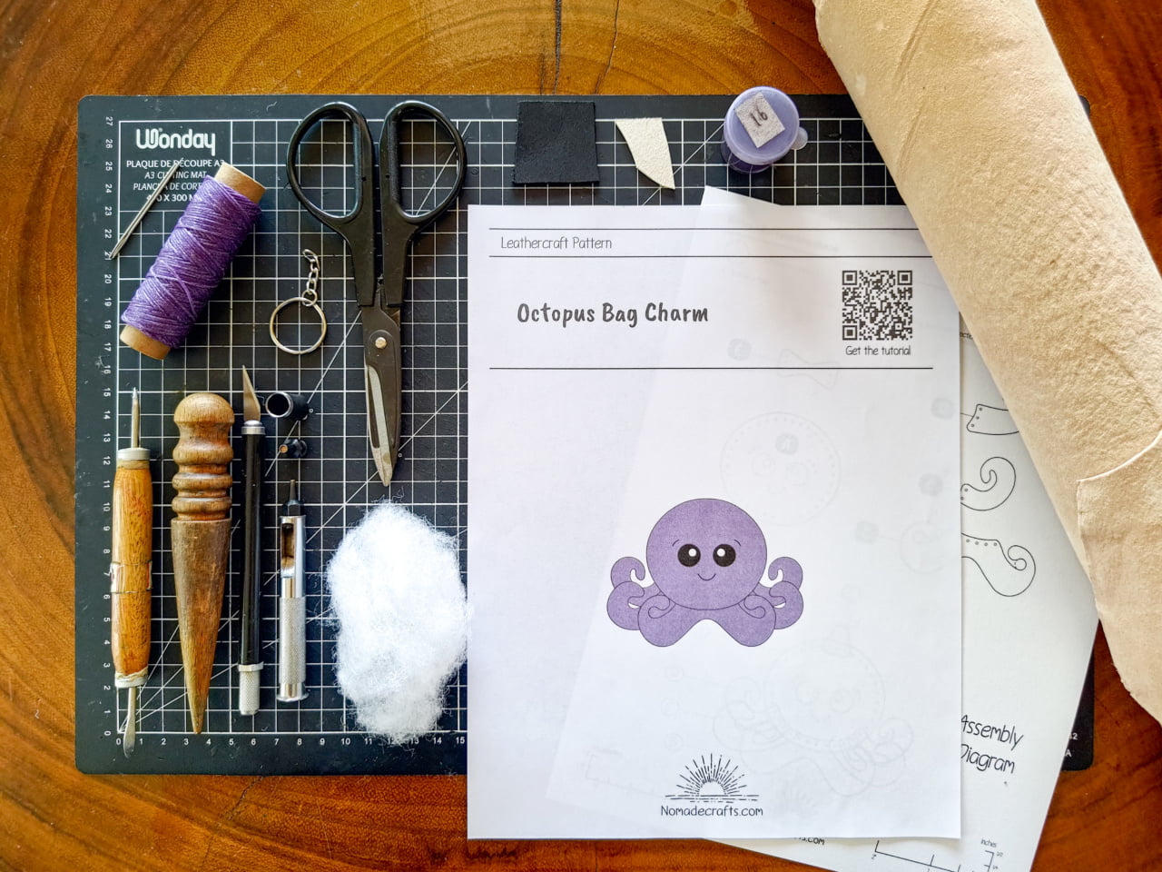 Octopus Bag Charm Pattern - NomadeCrafts
