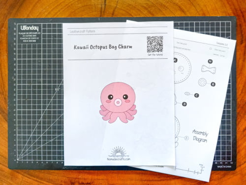Kawaii Octopus Bag Charm Pattern - Nomade Crafts&Dreams