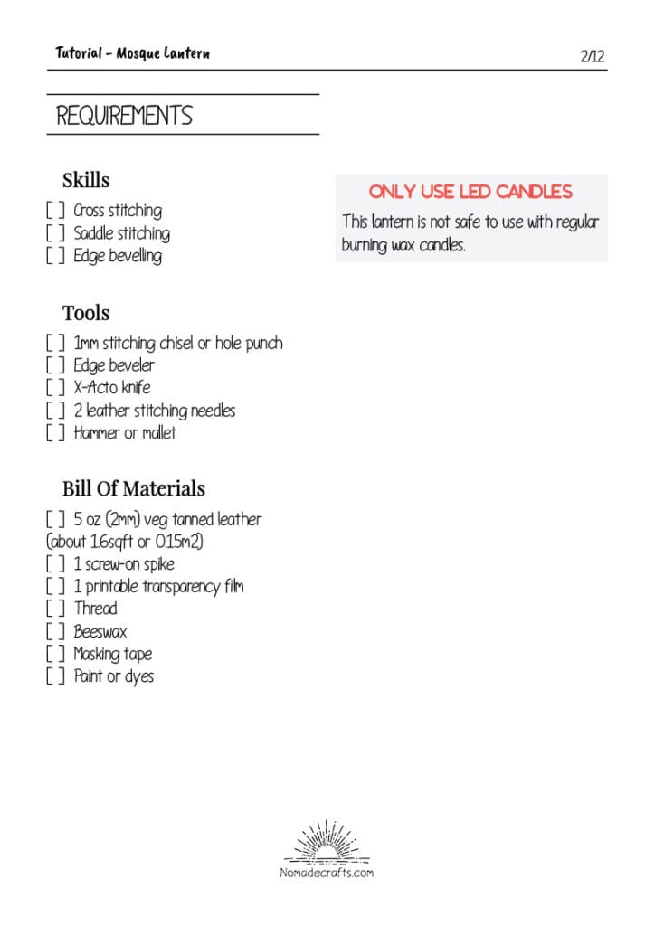 Mosque Lantern Pattern - Nomade Crafts&Dreams